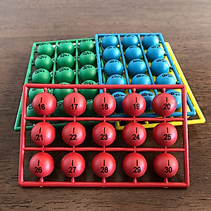 Yuanhe 7/8 Inch Bingo Balls for Jumbo Bingo Cages and Bingo Boards, Easy Read, 75 Count, Perfect for Parties,Bingo Nights, Raffles,Lost Bingo Ball Replacements