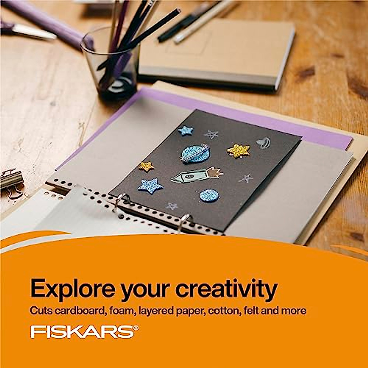 Fiskars 7" SoftGrip Student Scissors for Kids 12-14 (3-Pack) - Scissors for School or Crafting - Back to School Supplies - Black, Pink, Blue