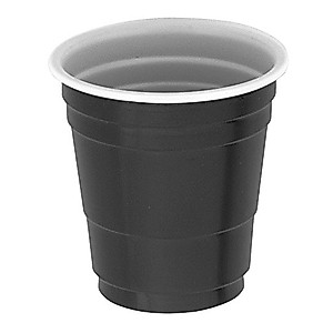 Black Disposable Plastic Shot Glasses - 2oz, 20 Pieces - Perfect for Events and Celebrations