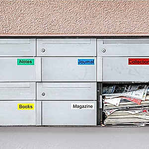 11 Pack, MarkDomain Compatible Label Tape Replacement for Brother P Touch TZe Label Tape 12mm 0.47 Inch (Black on White/Red/Blue/Yellow/Green/Orange) for P Touch PT-D210 H110 Label Maker, Laminated