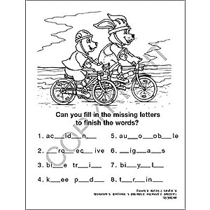 ZOCO - Bike Safety - Educational Coloring Books (50 Bulk Pack, Without Crayons) - Bicycle Rules, Road, Helmet Safety - Games, Puzzles, Activities for Kids