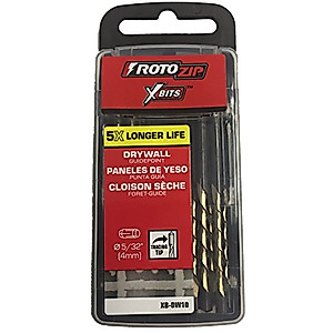 Roto-Zip X-Bits for Drywall Routers and Roto Tools - 5/32" Guide-Point Cutout Bits (10-Pack)