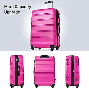 Merax Luggage sets of 3 Piece Carry on Luggage Airline Approved,Hard Case Luggage Expandable Checked Luggage Suitcase Set with Wheels
