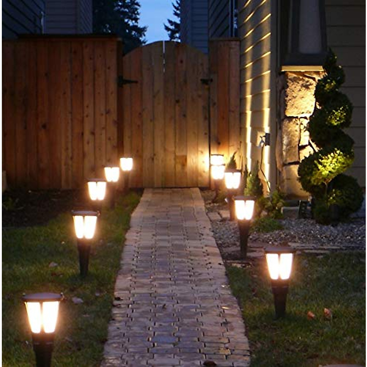 Neanete Low Voltage Landscape Replacement led Light Bulb 12v T5 T10 Wedge Base 25W Equivalent 1.5W 240lm for Garden Path Light Deck Light,Walkway Lawn Light warmwhite 3000K Pack of 6