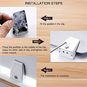 Office Desk Bezel Desk Partition Acrylic Screen Board Desktop Partition Board Exam Bezel Mobile Screen Clip (Size : 60 * 40cm)