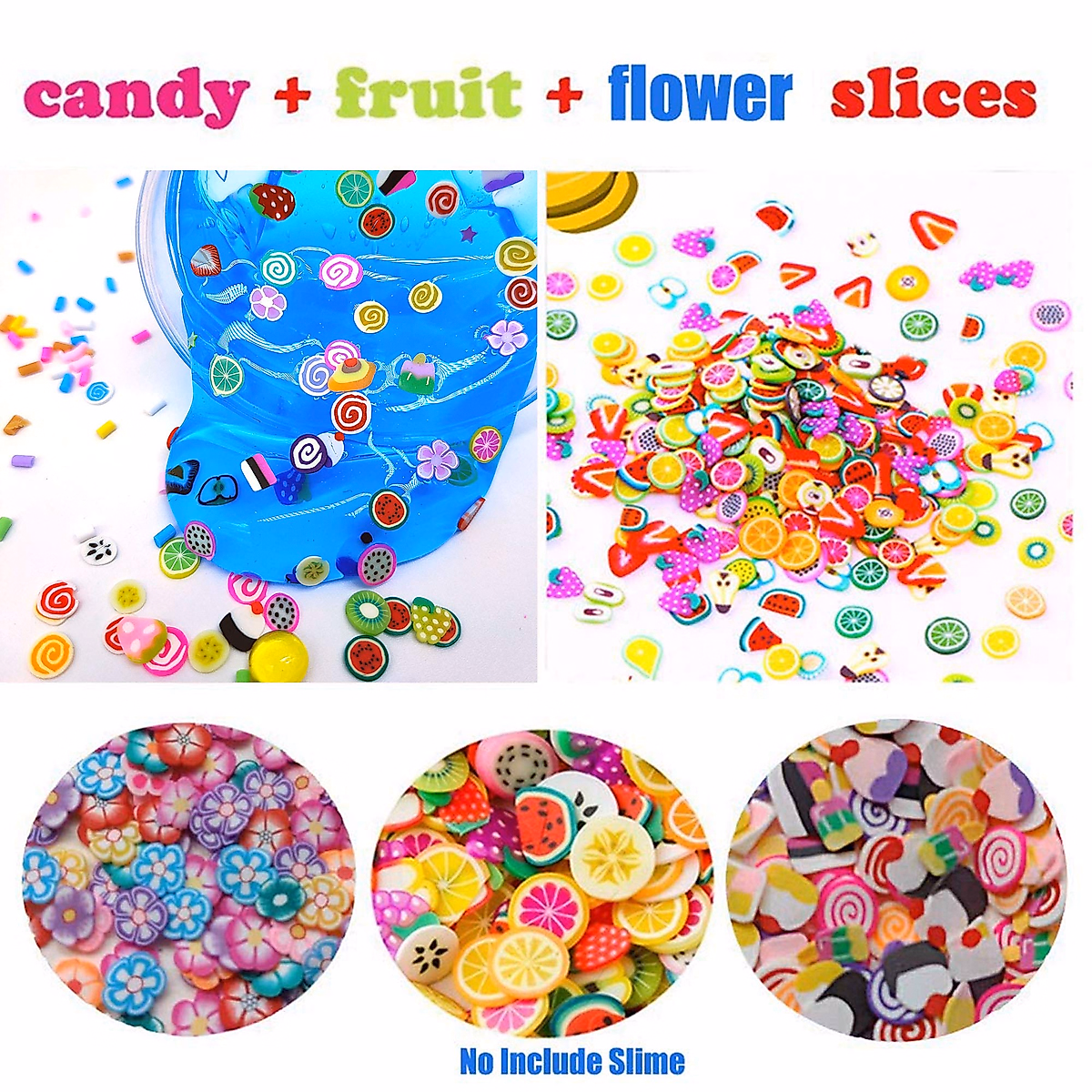 129 Pack Slime Making Kits Supplies,Gold Leaf,Foam Balls,Glitter Shake Jars,Fishbowl Beads,Fruit Slices,Fake Sprinkles,Glitter Sequins Accessories, Sugar Papers (Slime Kits)