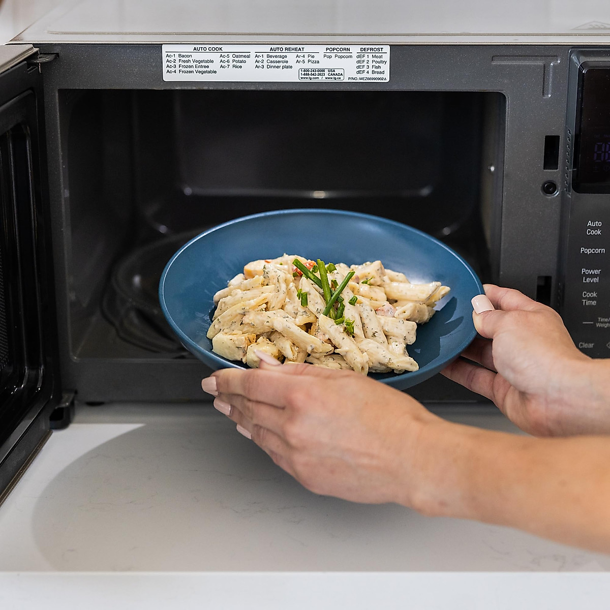 Grow Forward Premium Wheat Straw Pasta Bowls - 30oz Unbreakable Wide & Shallow Dinner Plate Bowls Set of 6 - Microwave Safe Reusable Plastic Pasta Bowls for Kids, Adults, Salad, Camping, RV - Tropical