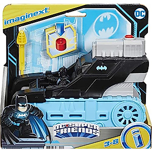 Imaginext DC Super Friends Batman Toy, Bat-Tech Tank with Light-Up Figure & Projectile Launcher for Preschool Kids Ages 3+ Years