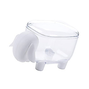 Apothecary Party with Holder, Clamp Containers Canister Accessories Jewelry Jar Clear Makeup Sheep Organizer Toothpicks Container Sheep- Cosmetics Sundries Countertop