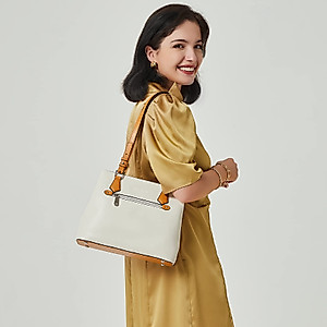 BOSTANTEN Women Handbag Leather Shoulder Bags Soft Designer Top Handle Purse (E01-brown)