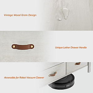 WAMPAT Kids Dresser for Bedroom, White Dresser with 6 Drawers, Baby Closet Storage Organizer Dressers & Chest of Drawers for Nursery, Living Room, Hallway