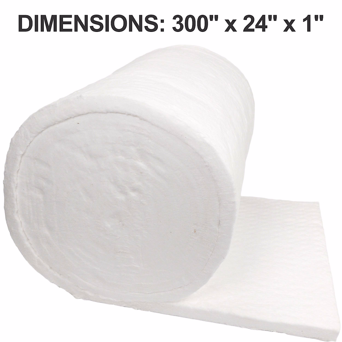 Lynn Manufacturing 1" Thick, CeraBlanket Insulation, Morgan Thermal Ceramics, 2400F Rated, 8 Lb. Density, 24" Wide, 25 Ft. Long, 8CB12