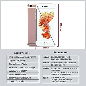 Unlocked Apple iPhone 6S /6S Plus 4G LTE Mobile Phone 2GB RAM 16/32/64/128GB ROM Cellphone iOS A9 Dual Core 12MP Camera Phone 6SP 16G Full Set/Gold/China