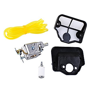 Podoy 530071987 Carburetor for Compatible with Husqvarna 141 142 136 137 Chainsaw 530071987 with Air Filter Fuel Filter Fuel Line 141 137 141 Chainsaw Parts WT-834 WT-657 WT-529 WT-289 WT-285 WT-239