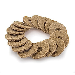 PetSafe Sportsmen Natural Rawhide Treat Refill Rings, Replacement Treats for PetSafe Sportsmen Treat Ring Holding Toys, MEDIUM (SIZE B RINGS)