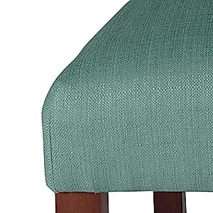 Homepop Home Decor | 4 – Button Tufted Upholstered Parsons Dining Chairs | Set of 2 Accent Dining Chairs, Aqua
