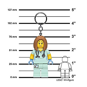 LEGO Nurse Keychain Light and Silicone Bag Tag Bundle