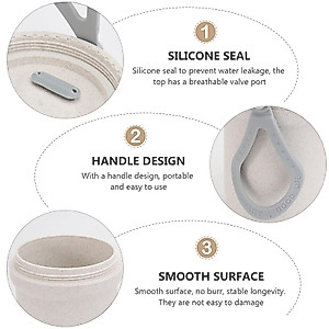 Cabilock Portable Soup Cup Meal Mug Reusable Lunch Container Microwave Warming Bento Cereal Cup Sealed Water Mug with Cover for Outdoor Camping Travel Kids