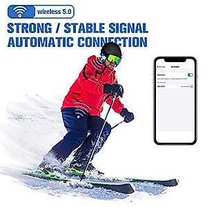 OutdoorMaster Wireless Bluetooth 5.0 Helmet Drop-in Headphones HD Speaker Chip Compatible with Audio-Ready Helmet with Built-in Mic for Motorcycling Easy Control Buttons IP45 Sweat-Resistance