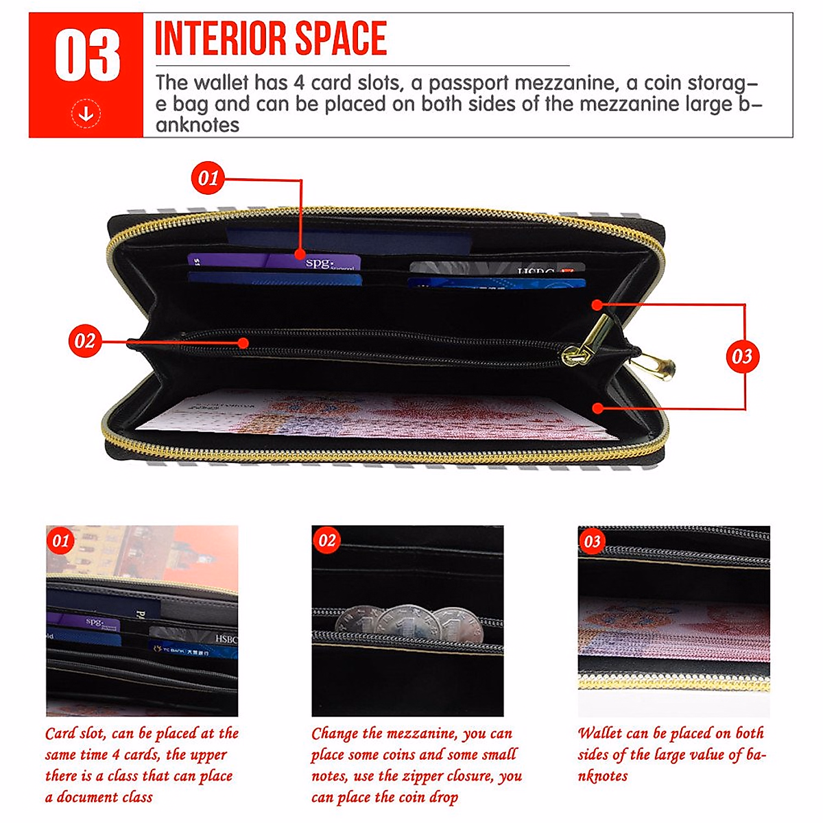 CLOHOMIN Zipper Long Wallet Female Galaxy Starry Sky Design Clutch Holder Purse Handbag