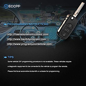 ECCPP 2PCS Uncut Keyless Entry Remote Control Car Key Fob (Shell Case) for A udi A4 for Audi TT/ A6 Quattro / A8 Quattro/Allroad Quattro/TT Quattro 4D0837231E 4D0837231P MYT8Z0837231