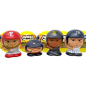 Party Animal Series 3 Jumbo Squeezy Surprise! One (1) Giant Capsule SqueezyMates MLB Figure, Team Colors, 3.75" Tall