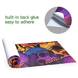 Skull Puttern Skateboard Grip Tape Sheet Scooter Deck Sand Paper 9" x 33"