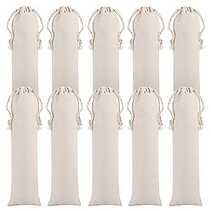 Hemoton 30Pcs Straw Travel Carrying Case Cotton and Linen Pouch Bag Portable Travel Cutlery Bag for Stainless Steel Drinking Straws Cutlery Fork Spoon Storage