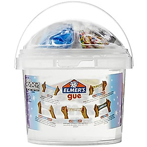 Elmer's GUE Premade Includes 5 Sets of Slime Add-ins, 3 Lb. Bucket, Glassy Clear, Large
