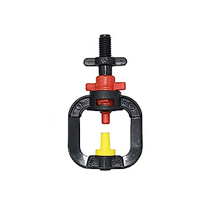 Xiaochen Lawn Irrigation Garden Watering 100Pcs 360-degree Fog Drop Nozzle Suspended Anti-Drop Fog Nozzle Rotating Refraction Nozzle with Barbed Threaded Connector (Color : F)