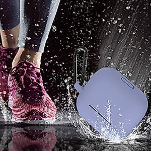 MATEPROX Compatible with AirPods 3 Case,Soft Silicone Protective Headphone Charging Cover with Keychain for Airpods 2021 3rd Generation (Lavender Purple)