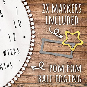 Houseware Homes Premium Baby Milestone Blanket for Boy Girl Super Soft Fleece Months Blankets Baby Shower Gender Neutral Gifts Photography Backdrop 43" x 43" space theme Baby Monthly Milestone Blanket