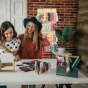 JEWERADO Baby Headbands for Girls Storage Organizer Hanging Headband Holder for Baby Girl, Suitable for Wall, Door or Closet (Beige)