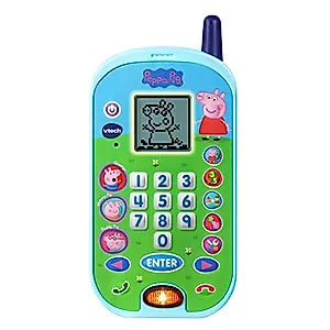 VTech Peppa Pig Let's Chat Learning Phone Blue 6.7 x 3.2 x 0.9 inches