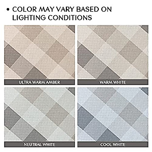 Sunlit Set of 2 Anti Fatigue Kitchen Floor Mat, Non Slip Waterproof Comfort Standing Mat, 0.4Inch Thick Cushioned Farmhouse Kitchen Rug Runner, Buffalo Plaid(Size:17"x28"&17"x47")