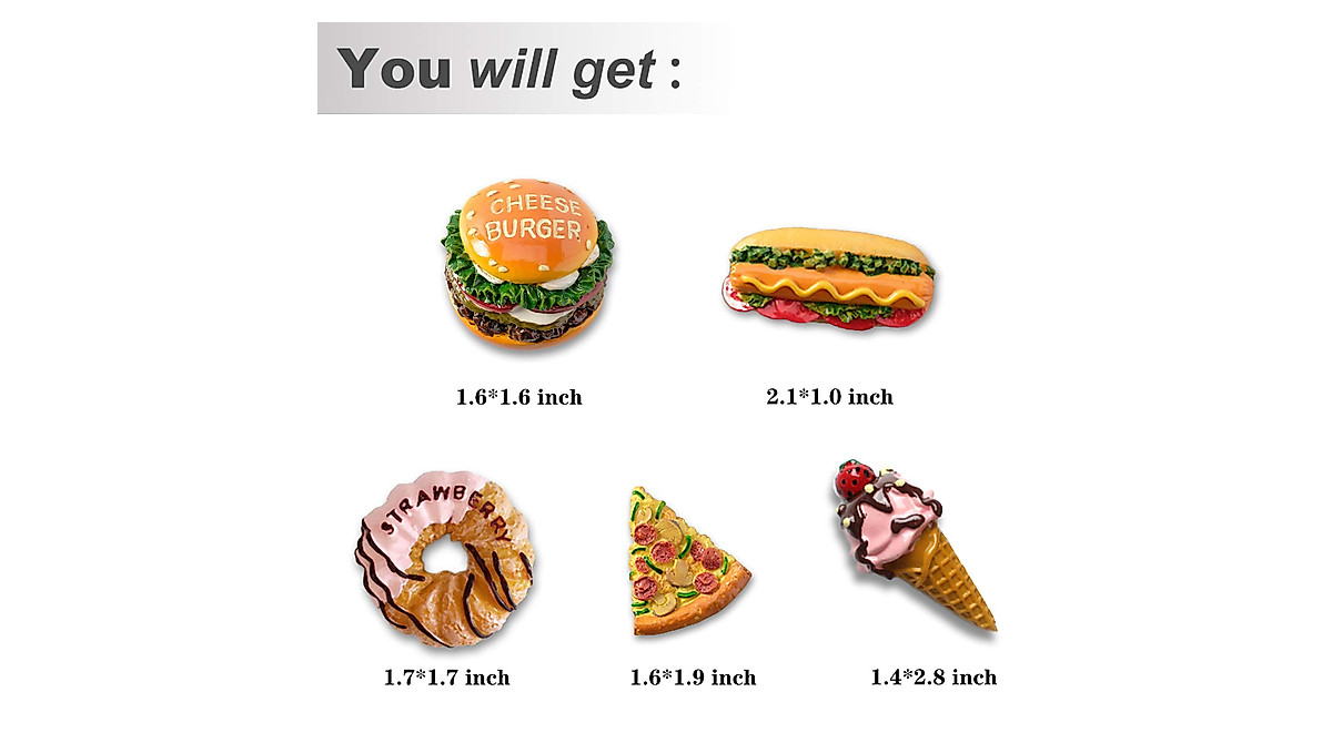Cute 3D Food Refrigerator Magnets for Kitchen & More