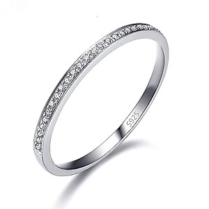 TenFit 925 Sterling Silver Ring for Women Wedding Bands Jewelry Cubic Zirconia Anniversary Promise Ring