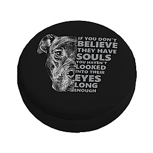 I Love Pitbull Dog,Funny Tire Cover Universal Fit Spare Tire Protector for Truck SUV Trailer Camper Rv