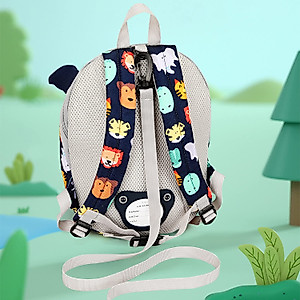 willikiva Dinosaur Toddler Mini Backpack Children Kids Baby Safety Harness Leash Waterproof Boys and Girls(Zoo,Small Age1-2)