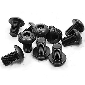 100pcs M5-0.8 x 8mm Round Head Hexagon Socket Screws10.9 Grade Alloy Steel, Oxidized Black Surface Treatment、Full Thread, Allen Socket Drive (Size: M5x8)