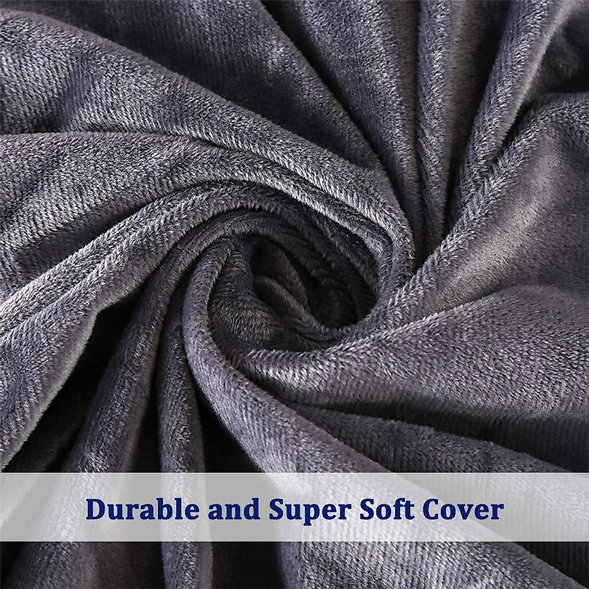 WhatsBedding Pregnancy Pillows for Sleeping, U Shaped Full Maternity Body Pillows with Machine Washable Velvet Cover (55 inches, Dark Grey)