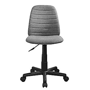 Urban Shop Padded Fabric High Back Rolling Home Office Chair, Grey