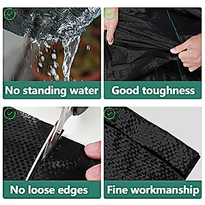 Land Guard Garden Weed Barrier Fabric - High Density Woven Landscape Fabric - Premium Heavy Duty Weed Mat Fabric - Weed Blocker Fabric - Suitable for Landscaping(3ft×50ft…