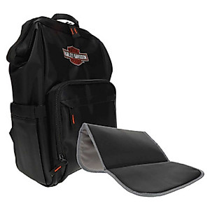 Harley-Davidson Embroidered Bar & Shield Diaper Canvas Backpack - Black