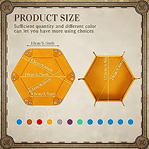 12 Pcs Dice Tray for Rolling Portable Folding Dice Holder Tray Strong Box Portable PU Leather Velvet for Dice Games Like RPG, and Other Table