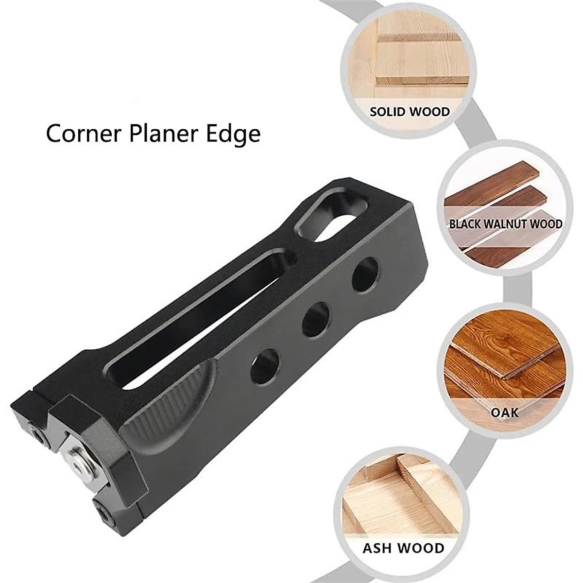 Funnytek Edge Banding Trimmer - Chamfer Plane Edge Banding, Handle Edge Trimmer Manual Planer Woodworking Blade Edge Corner Planer Quick Edge Chamfer Burr Scraper Tool for Deburring Sealing (R1)