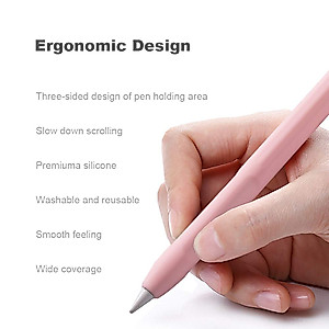 YINVA Case for Apple Pencil Apple Pencil Accessories Grip Holder for Apple Pencil 1st Generation Cover Sleeve for Apple Pencil with Protective Nib Cover for iPad Pencil(Pink)