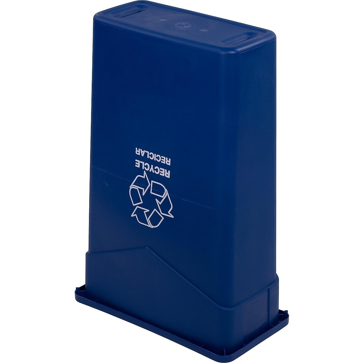 Carlisle FoodService Products TrimLine Rectangle RECYCLE Waste Container, 23 Gallons, Blue