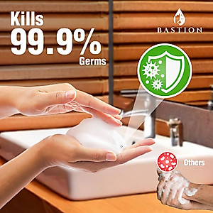 Bastion Foaming Antibacterial Hand Soap: Mandarin Orange Scented Instant Foam Hand Wash Refill 1 Gallon (128 oz) Bulk Jug. Made In The USA