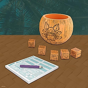 USAOPOLY YAHTZEE: Disney Stitch, Collectible Tiki Style Dice Cup, Classic Dice Game Based on Disney’s Lilo & Stitch, Great for Family Night, Officially Licensed Disney Game & Merchandise